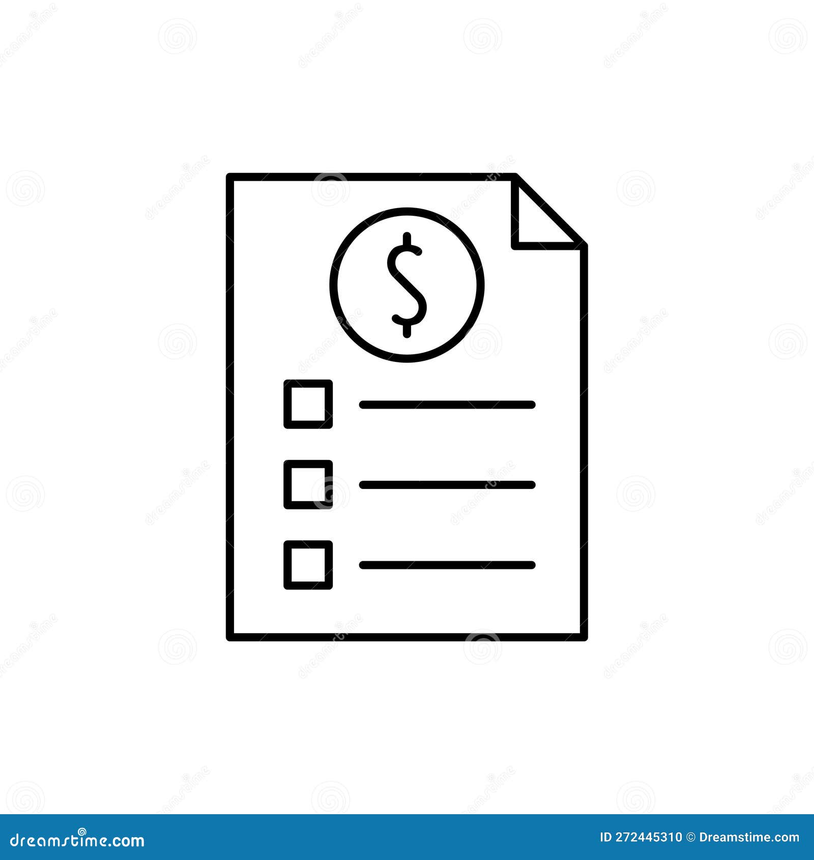 Price List Line Icon, Outline Vector Sign, Linear Style Pictogram ...