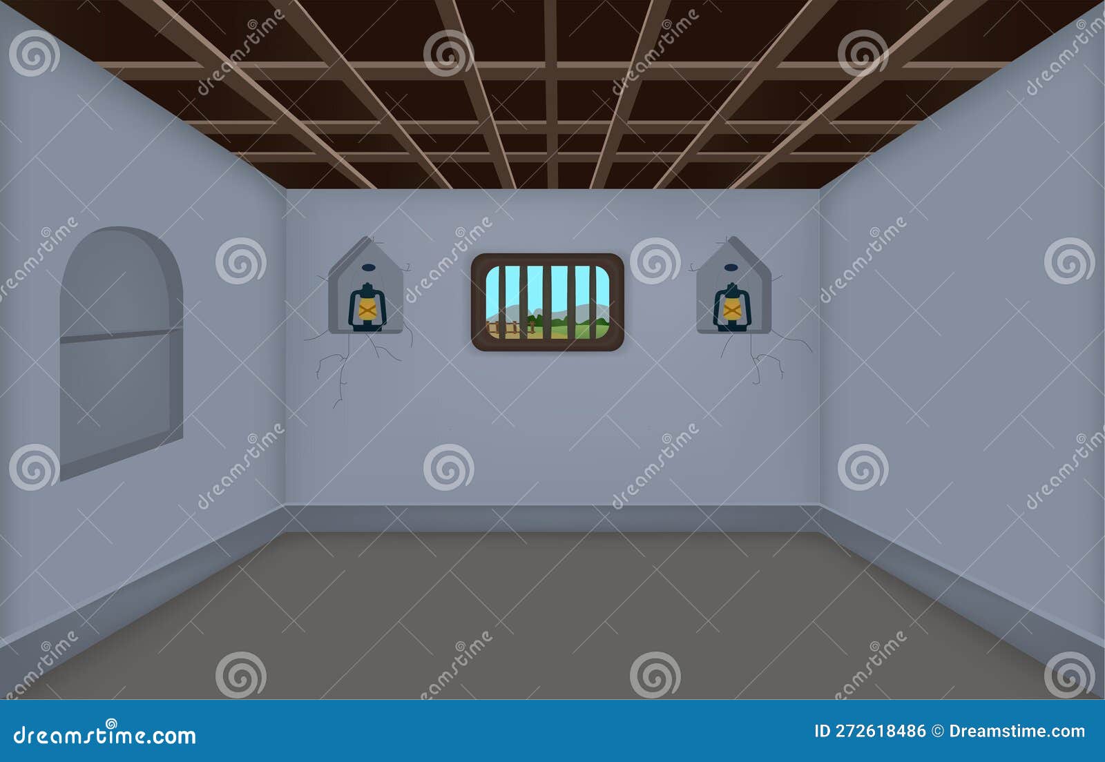 Empty Village Poor Room Inside Cartoon Background, Poor House Room ...