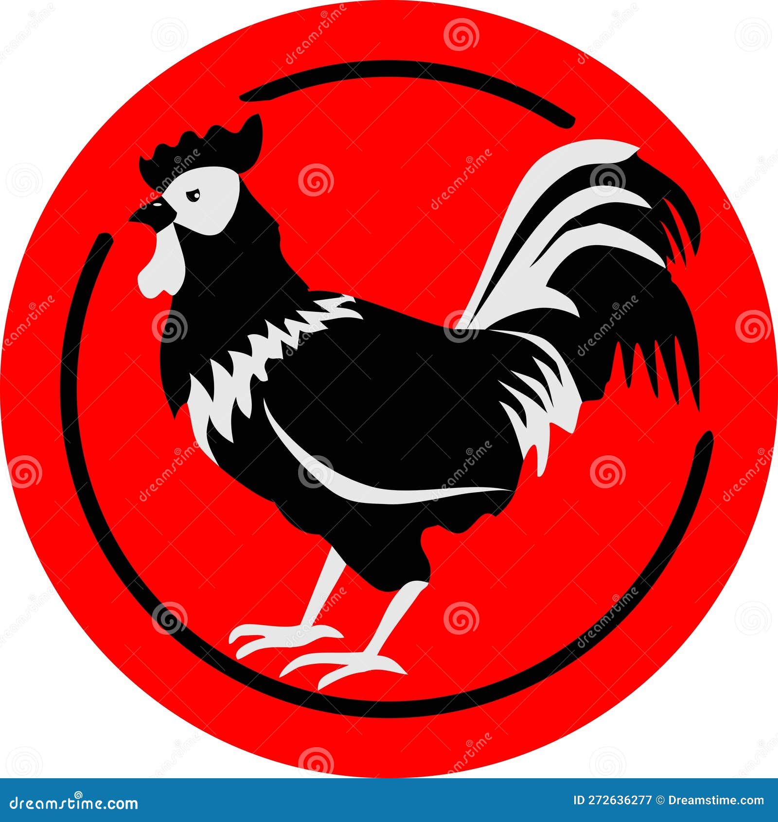 Rooster Chinese Zodiac Shio Vector Stock Vector - Illustration of ...