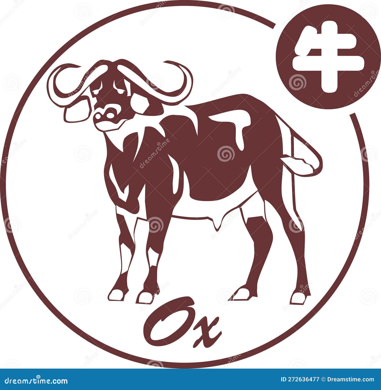 Ox Chinese Zodiac Shio Vector Stock Vector - Illustration of vector ...