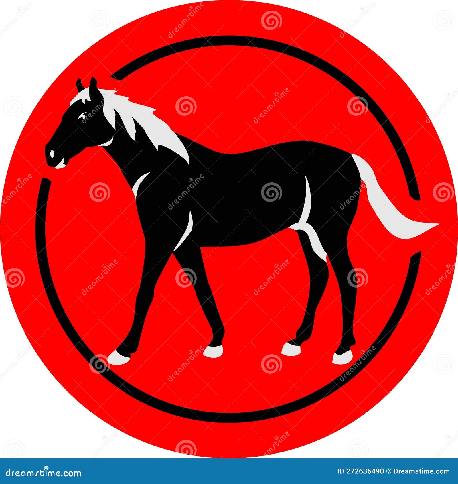 Horse Chinese Zodiac Shio Vector Stock Vector - Illustration of vector ...