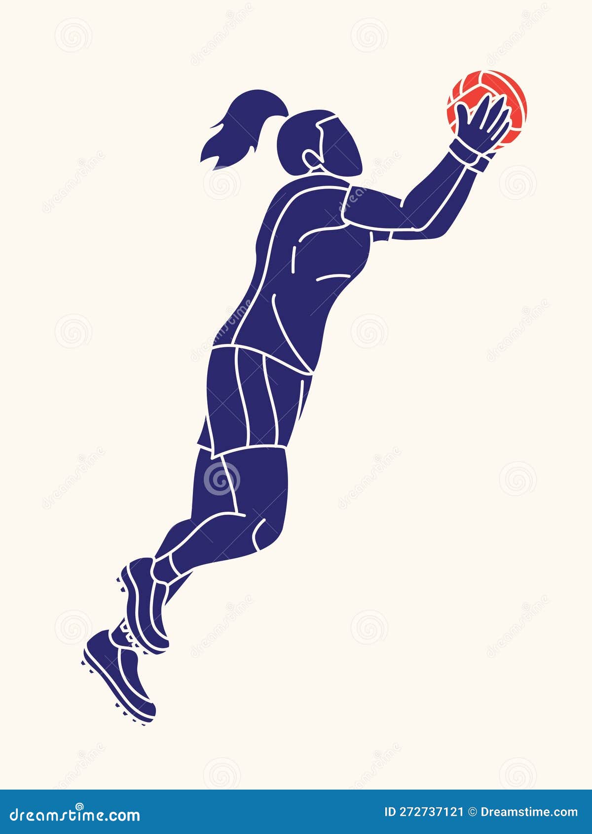 Gaelic Football Female Player Action Cartoon Graphic Stock Vector ...