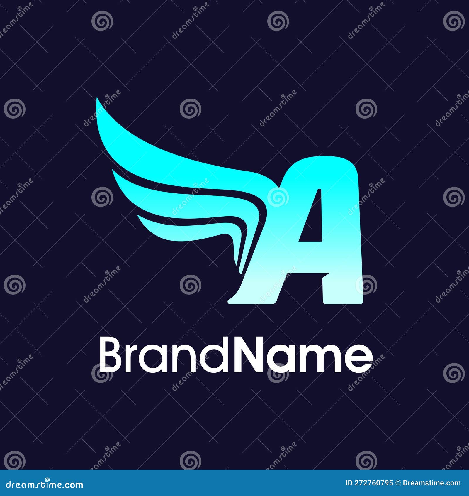 Modern Initial a Wing Logo stock vector. Illustration of modern - 272760795