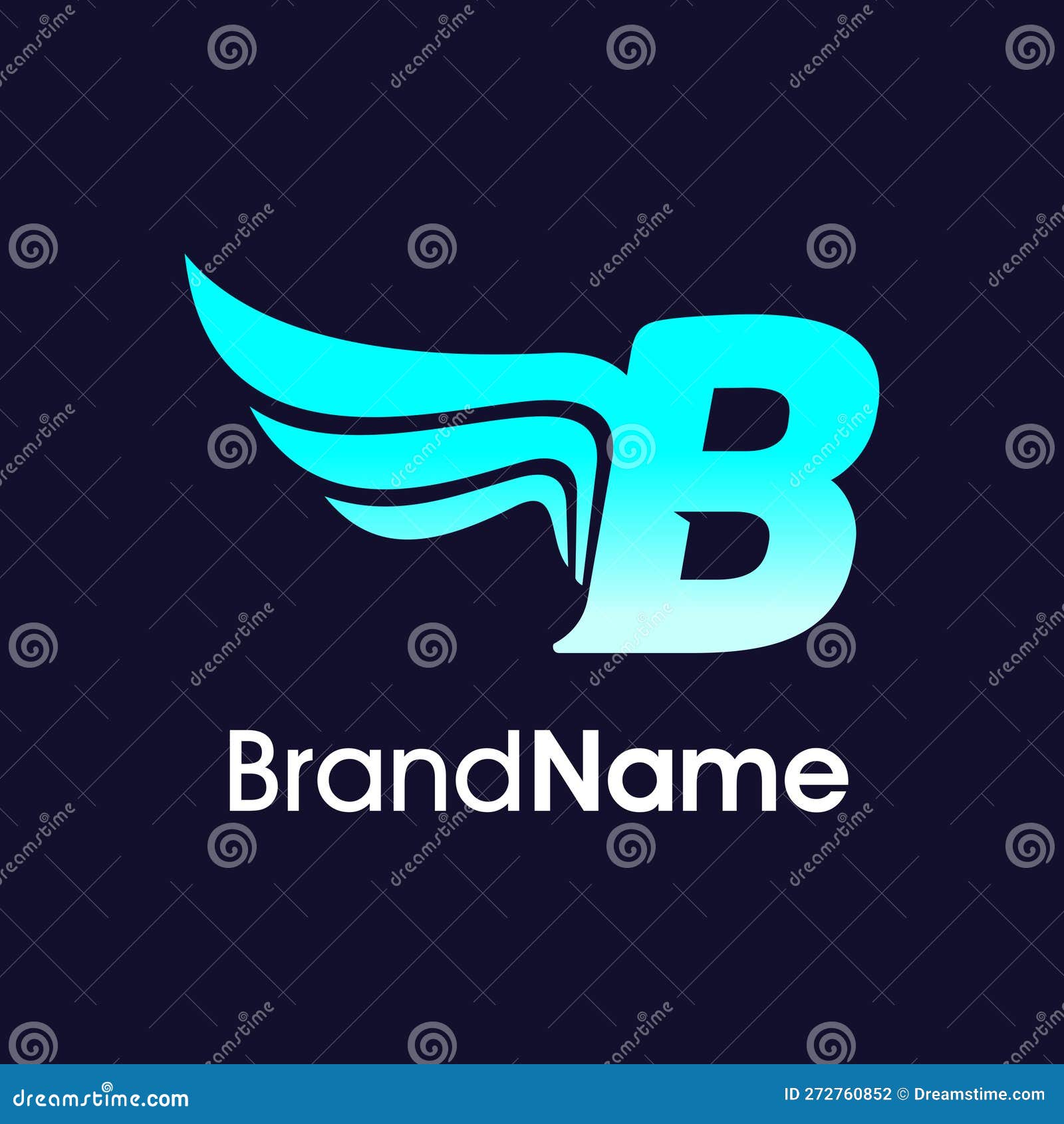 Modern Initial B Wing Logo stock vector. Illustration of isolated ...