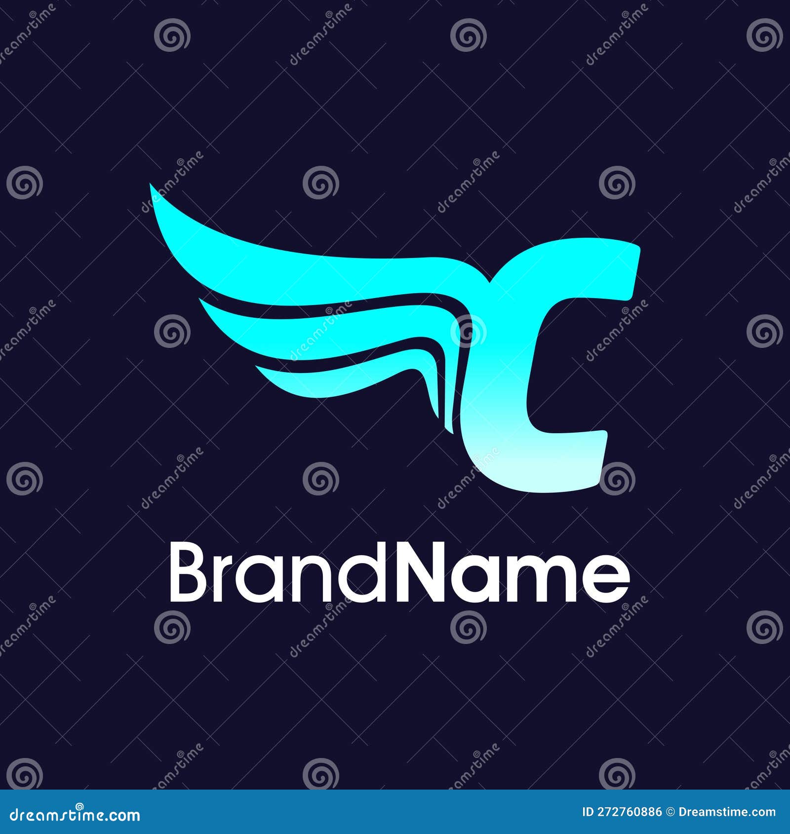 Modern Initial C Wing Logo stock vector. Illustration of eagle - 272760886