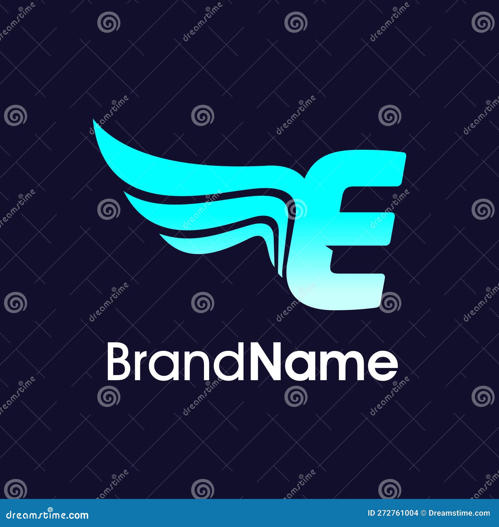 Modern Initial E Wing Logo stock vector. Illustration of angel - 272761004