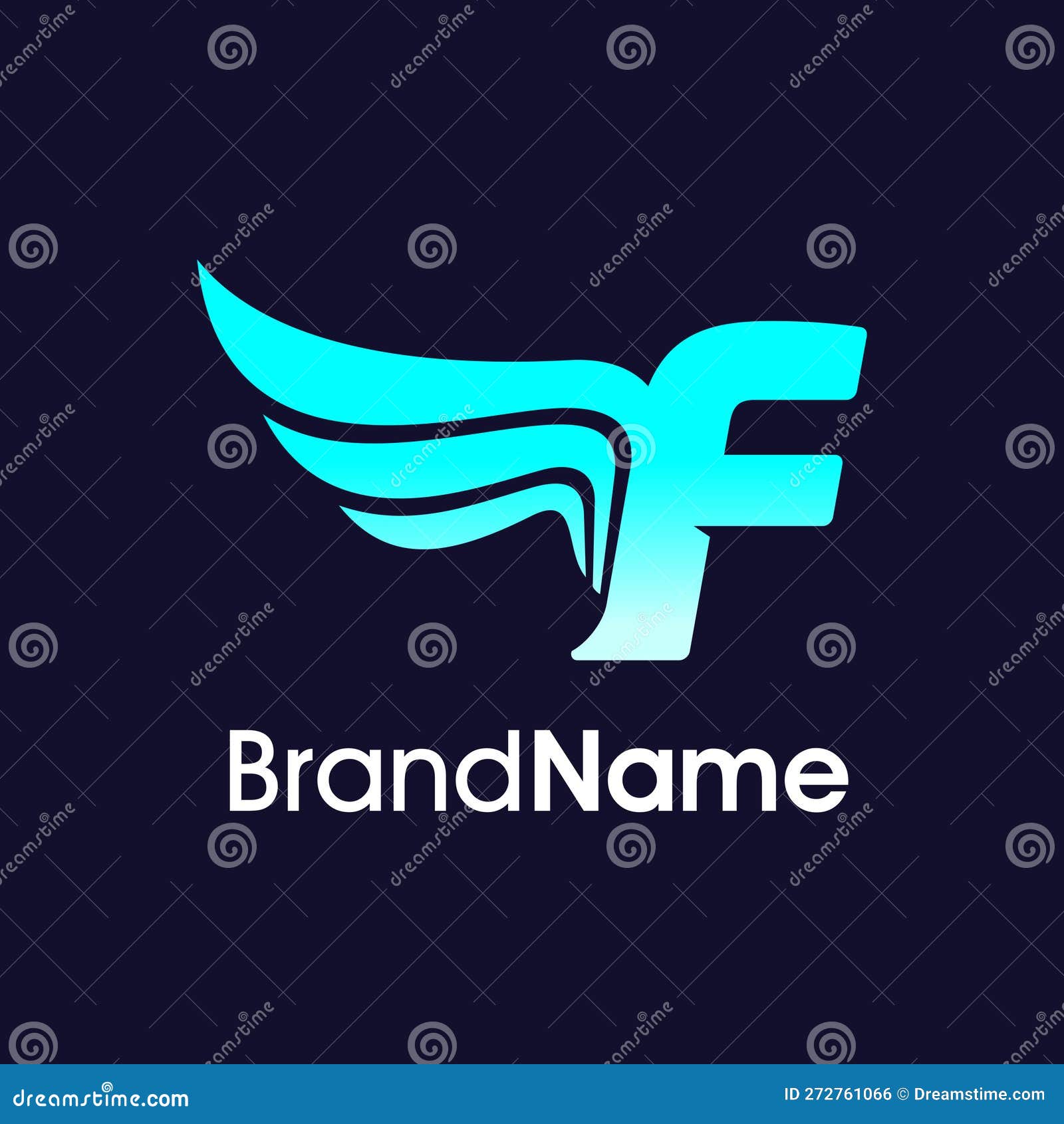 Modern Initial F Wing Logo stock vector. Illustration of freedom ...