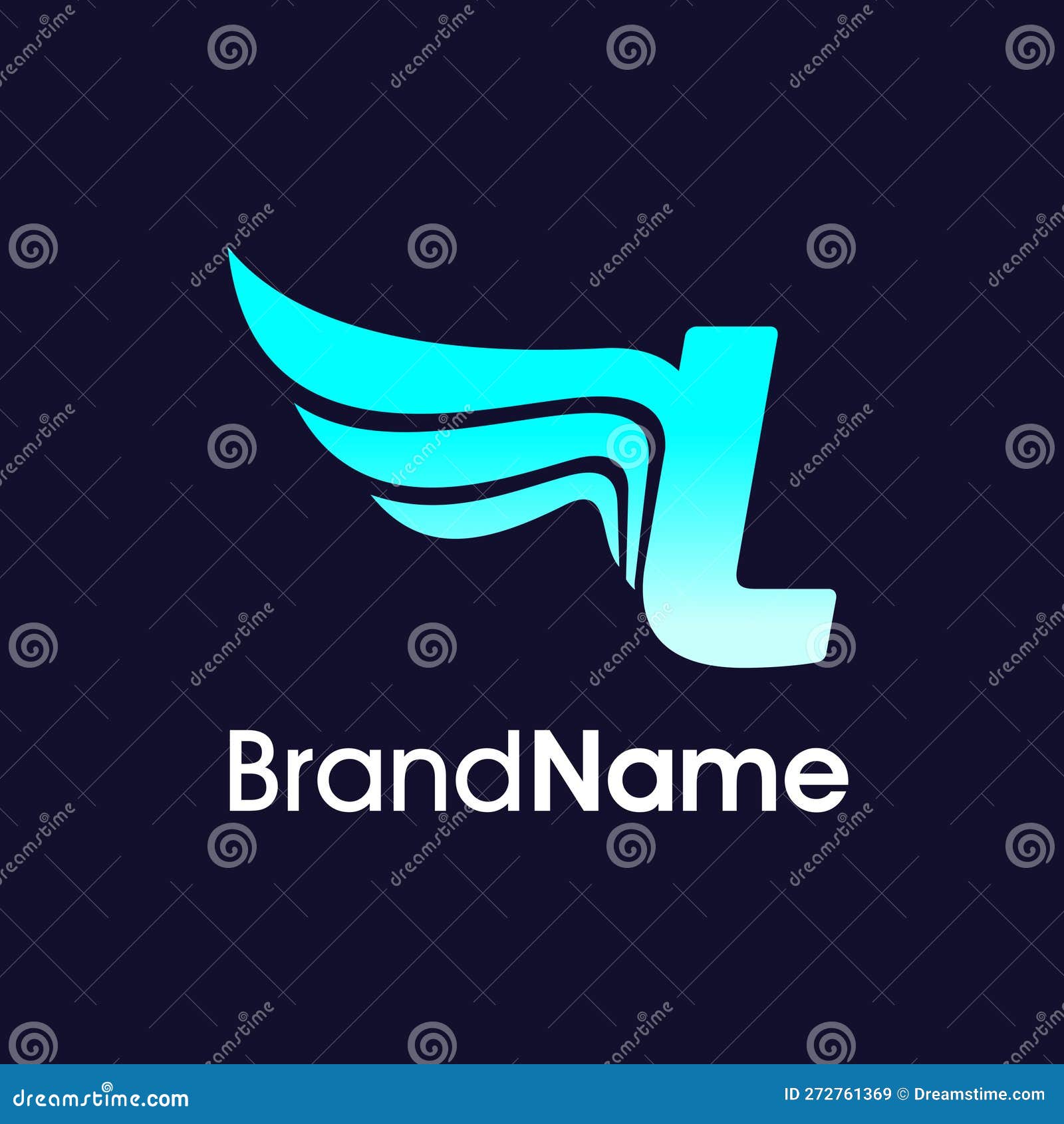 Modern Initial L Wing Logo stock vector. Illustration of brand - 272761369