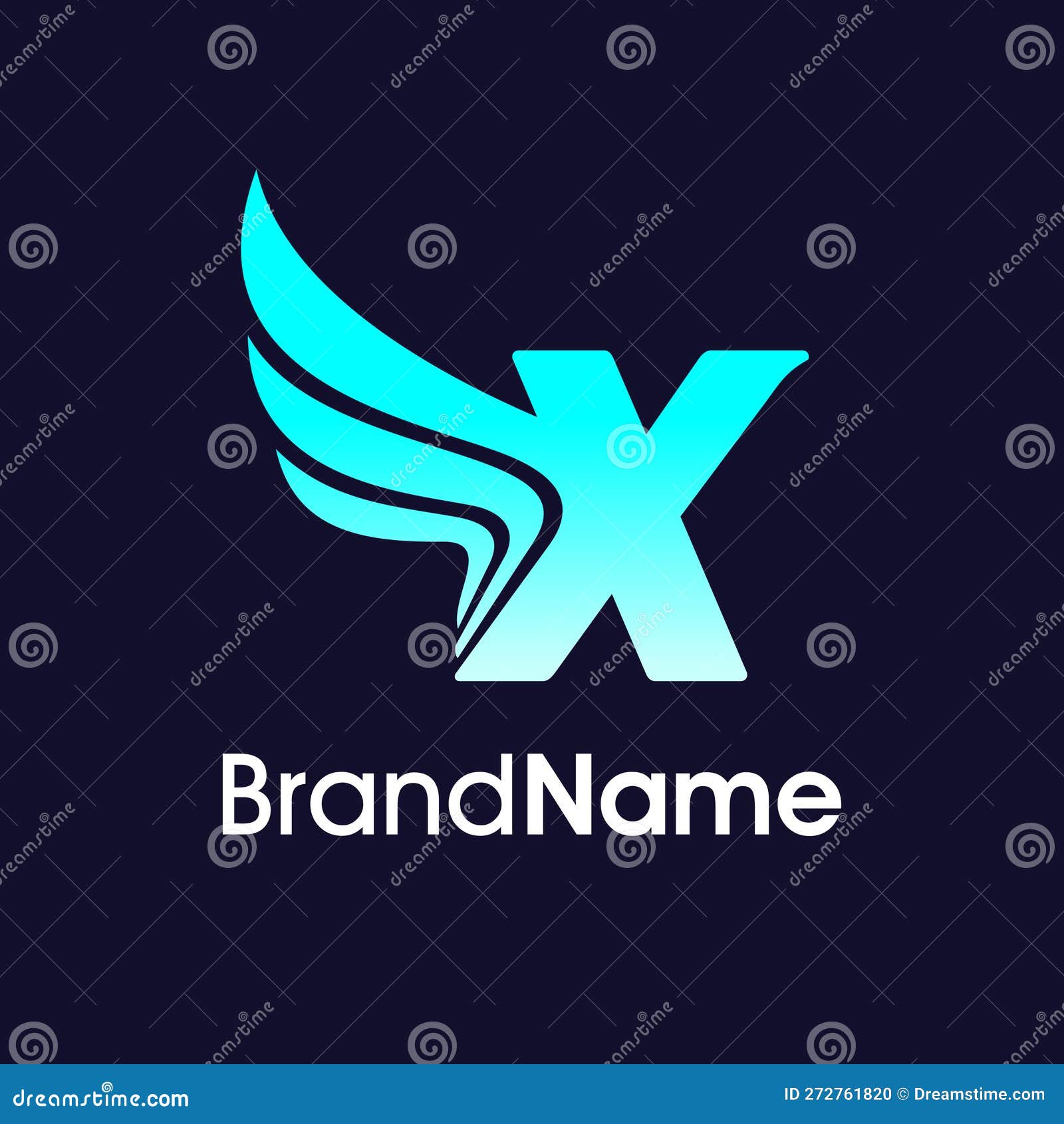 Modern Initial X Wing Logo stock vector. Illustration of brand - 272761820