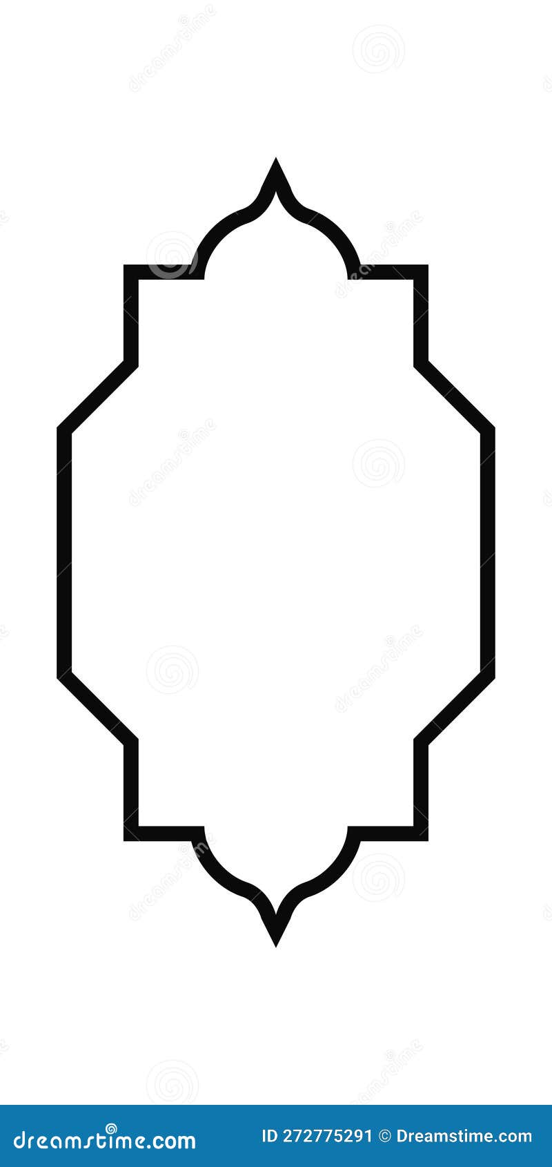 Islamic Style Border and Frame Design Template Vector Element. Stock ...