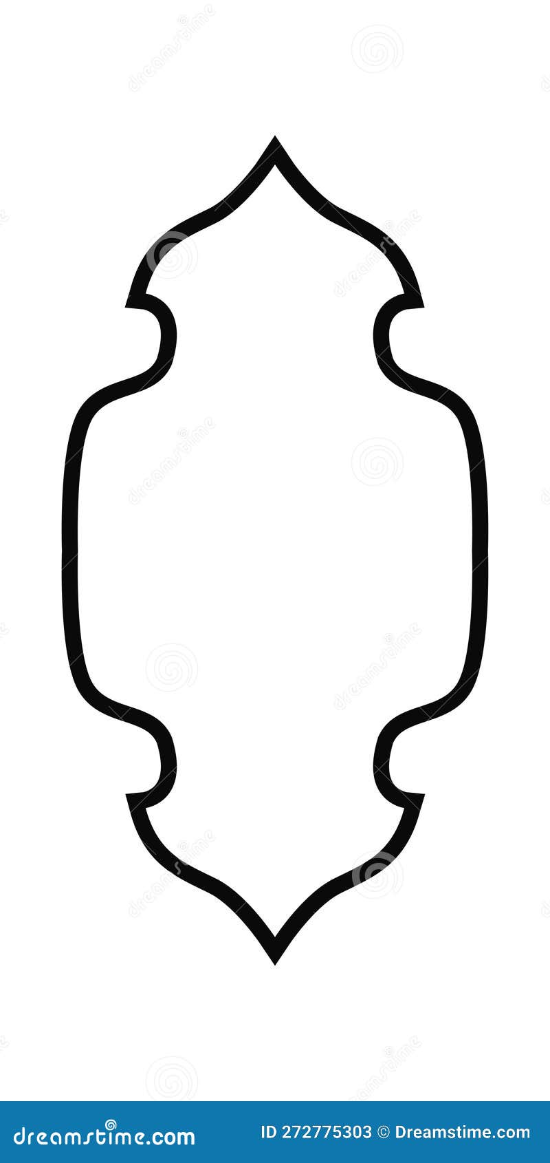 Islamic Style Border and Frame Design Template Vector Element. Stock ...