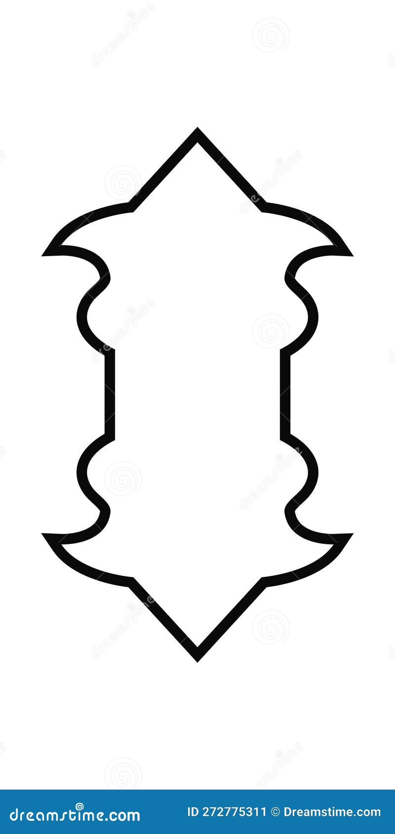 Islamic Style Border and Frame Design Template Vector Element. Stock ...