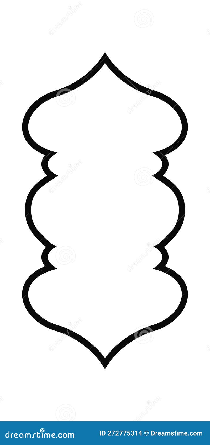 Islamic Style Border and Frame Design Template Vector Element. Stock ...