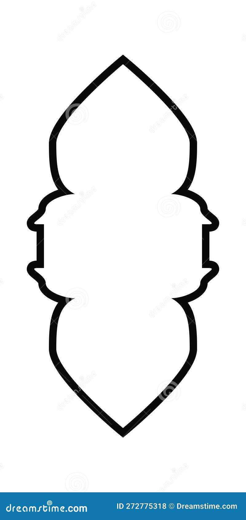 Islamic Style Border and Frame Design Template Vector Element. Stock ...