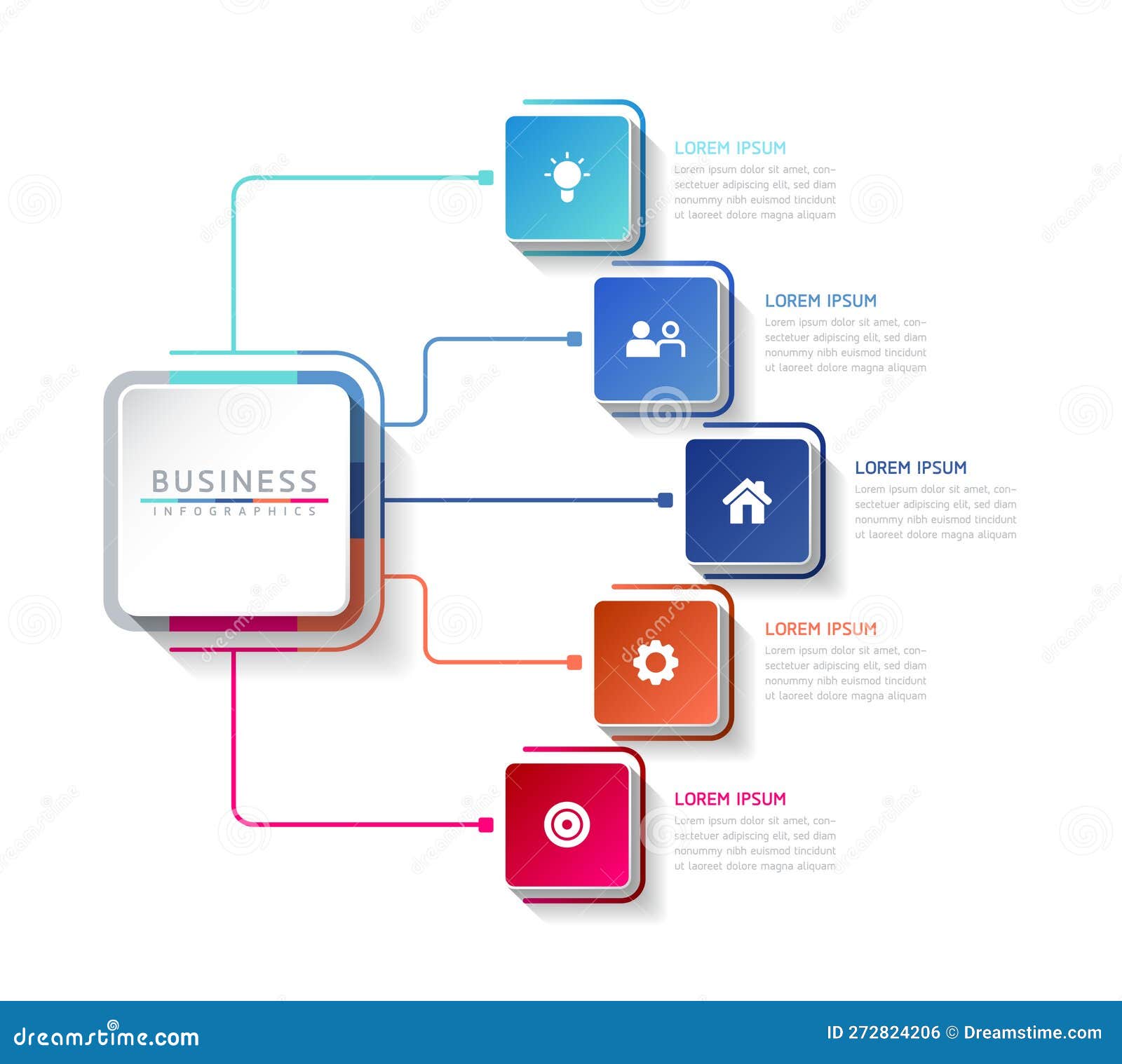 Vector Business Presentation Connecting Steps Infographic Template ...