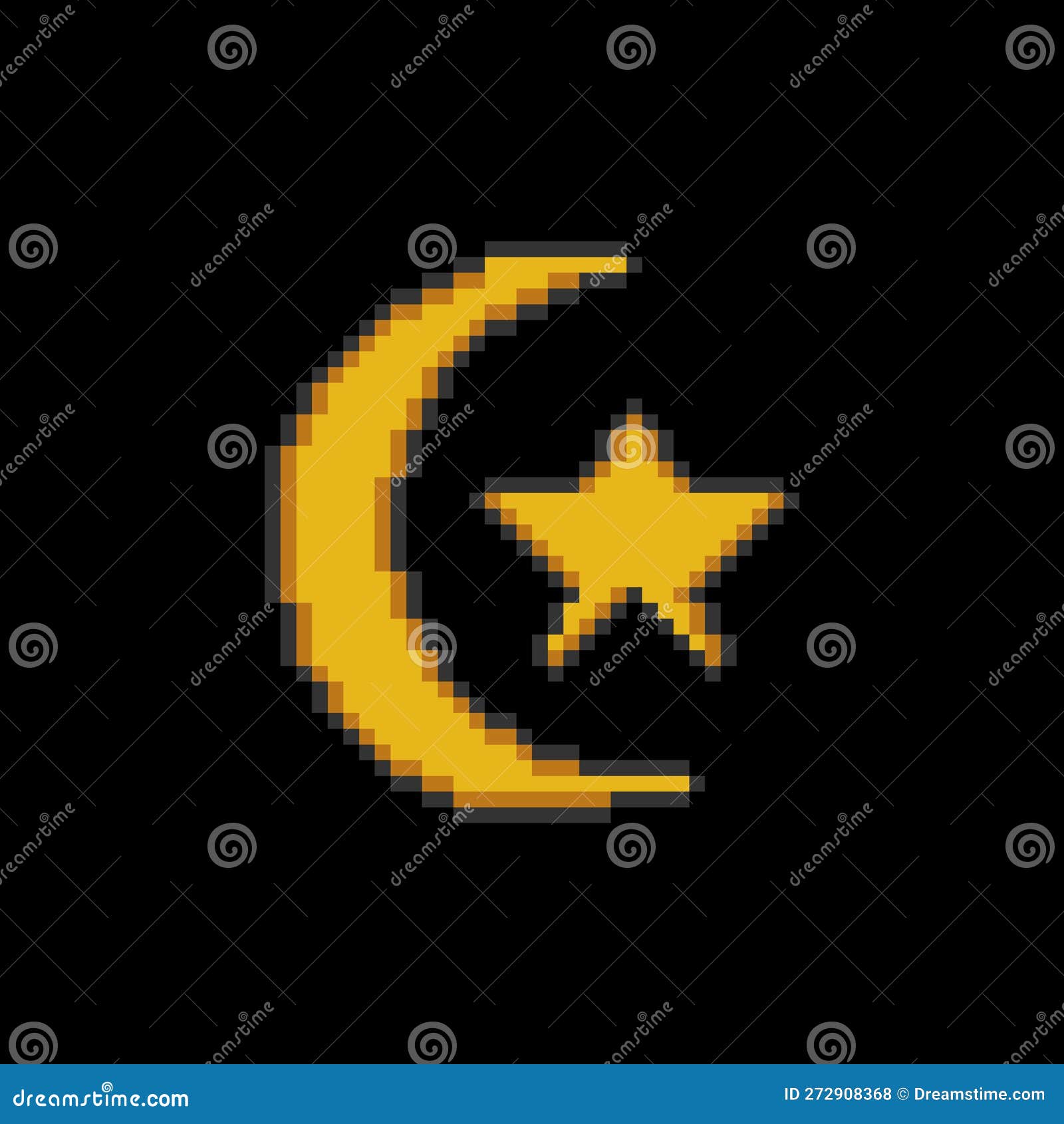 Ramadan Kareem in Pixel Art Stock Illustration - Illustration of hareem ...