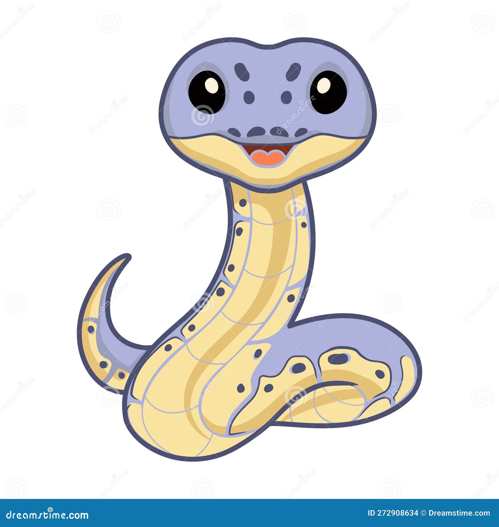 Cute Killer Clown Ball Python Cartoon Stock Vector - Illustration of ...