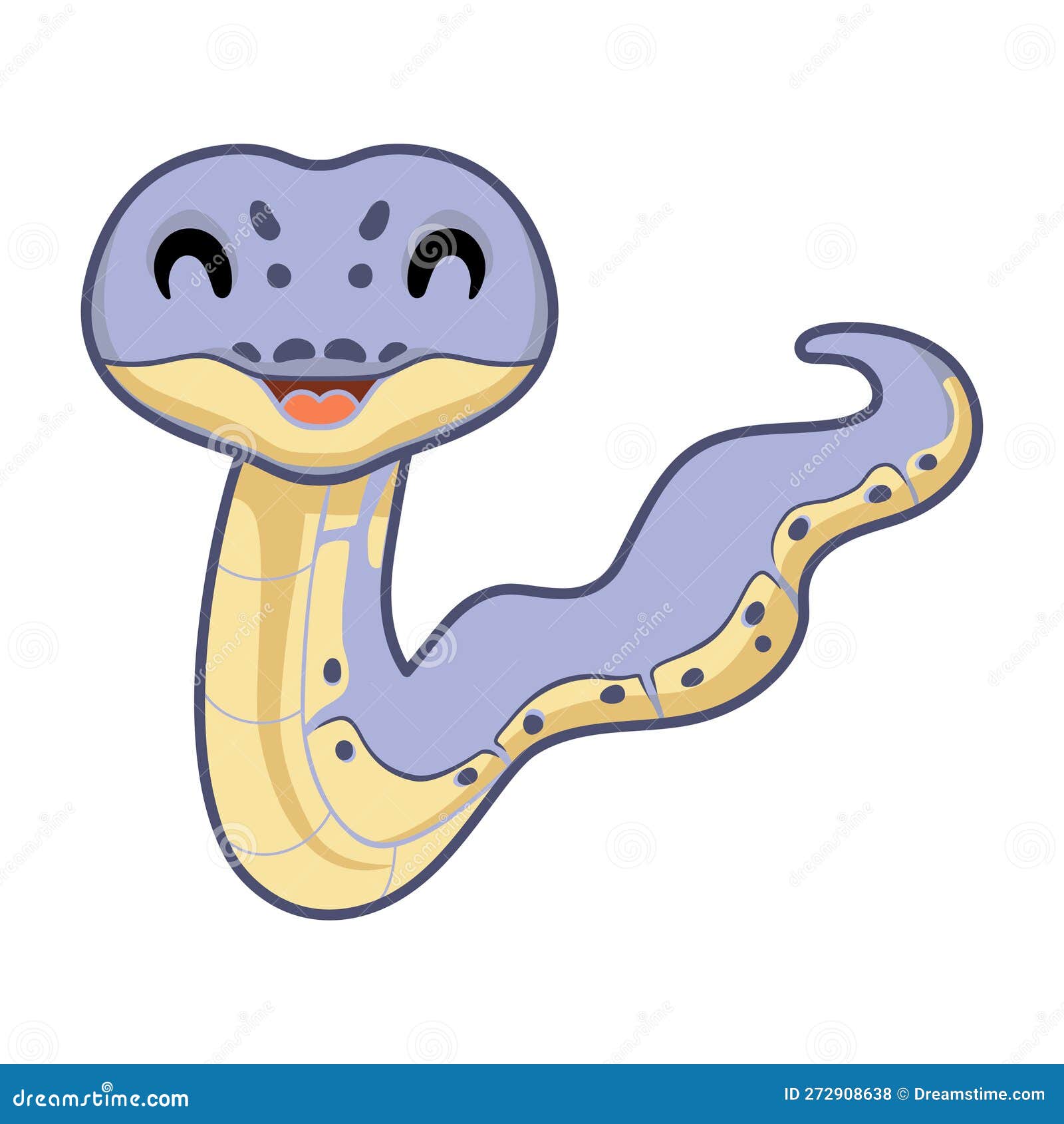 Cute Killer Clown Ball Python Cartoon Stock Vector - Illustration of ...