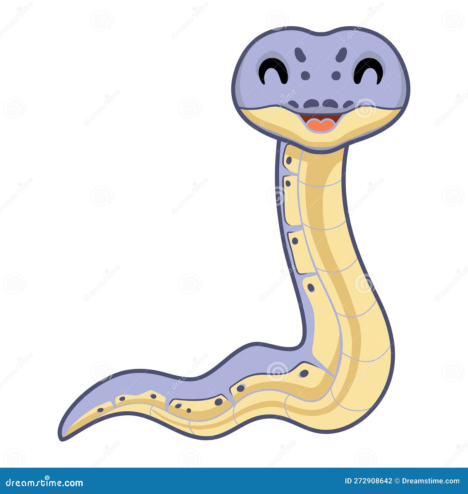 Cute Killer Clown Ball Python Cartoon Stock Vector - Illustration of ...