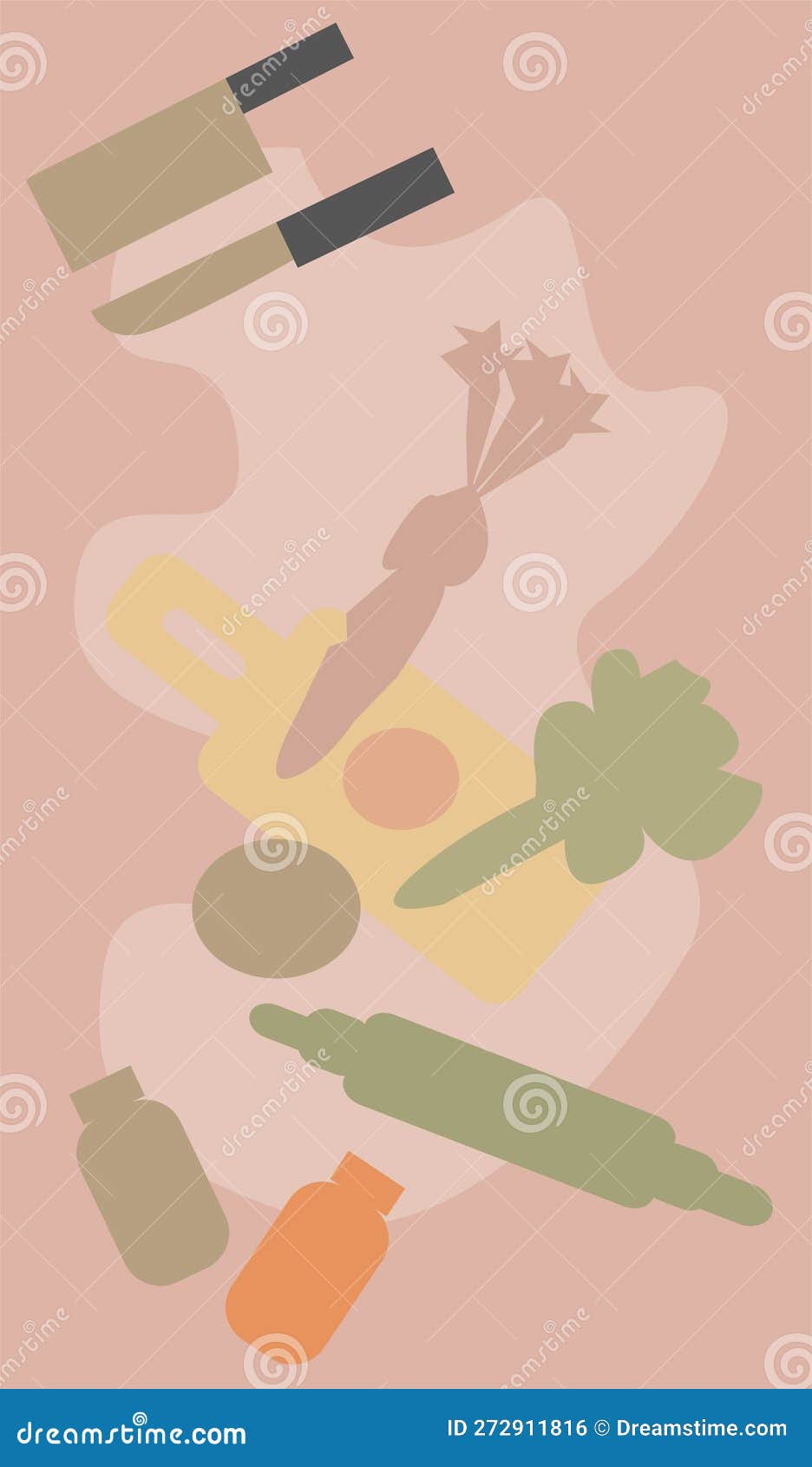 Minimalist Kitchen and Cooking Theme Background Vector Stock Vector ...