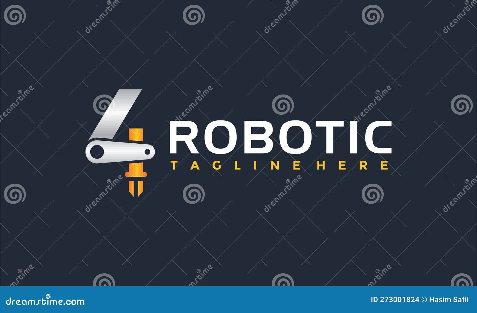 Four-arm Robot With Pencils. Multitasking Concept. 3D Illustration ...