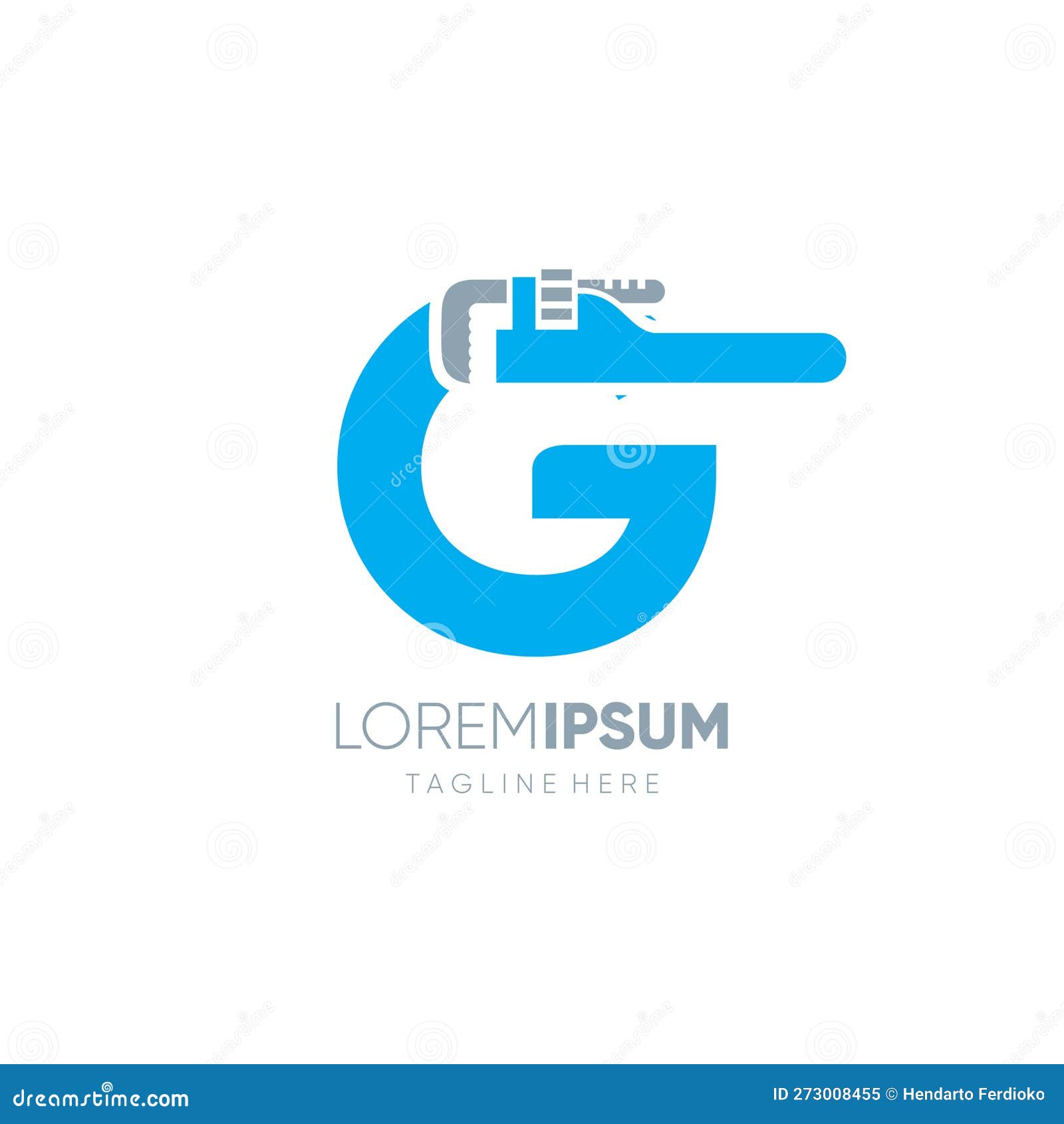 Letter G Initial Pipe Wrench Logo Design Vector Icon Graphic Emblem ...