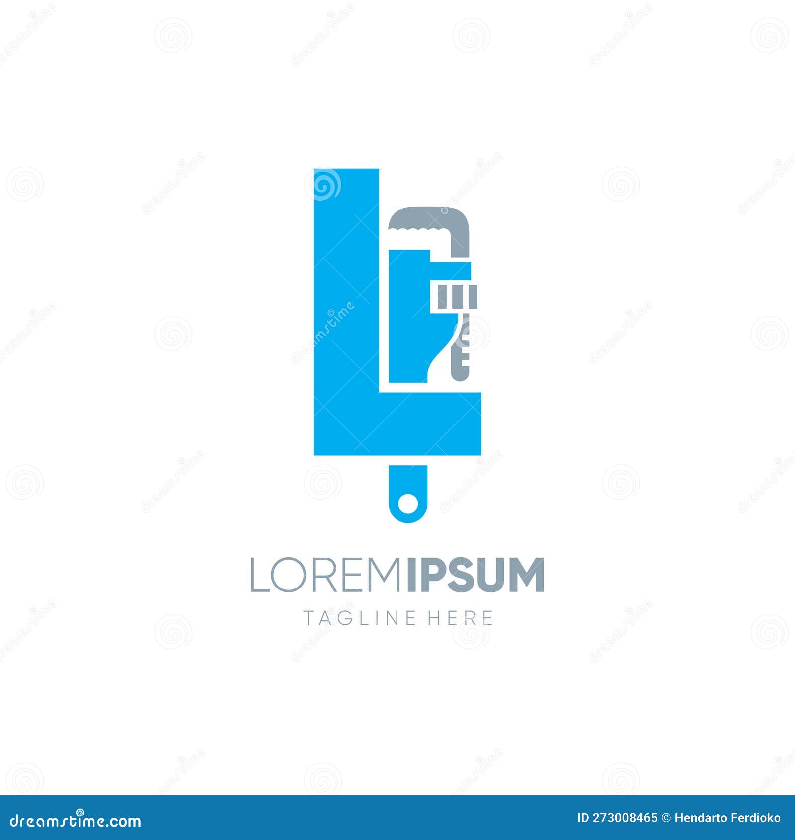 Letter L Initial Pipe Wrench Logo Design Vector Icon Graphic Emblem ...