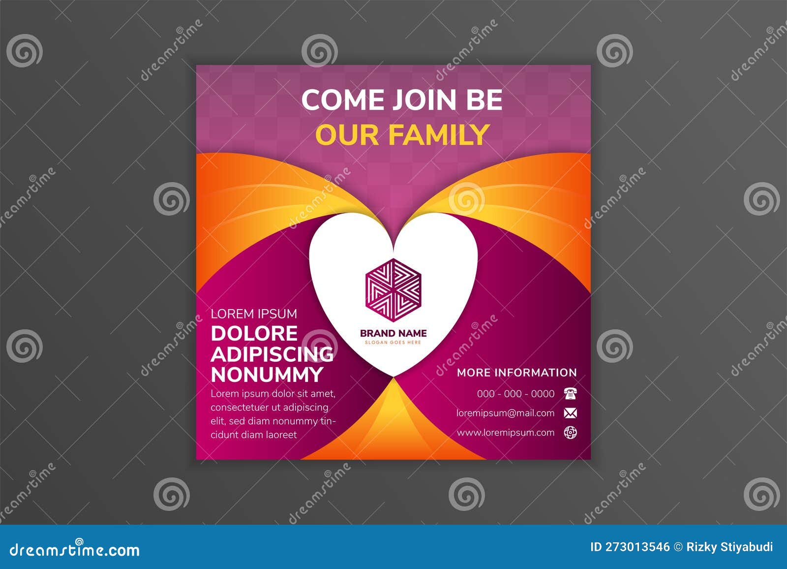 Banner Template Design for Social Media Post Promotion of Join with Our ...
