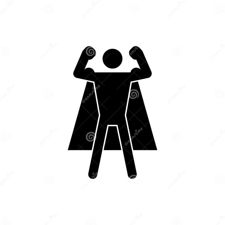 Strong Superhero Showing Biceps. Leadership, Self-confidence ...