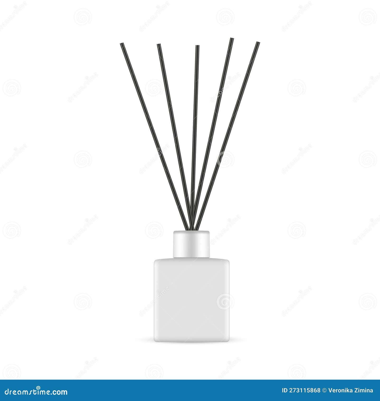 Small Blank Diffuser Bottle with Black Aroma Sticks Stock Vector ...