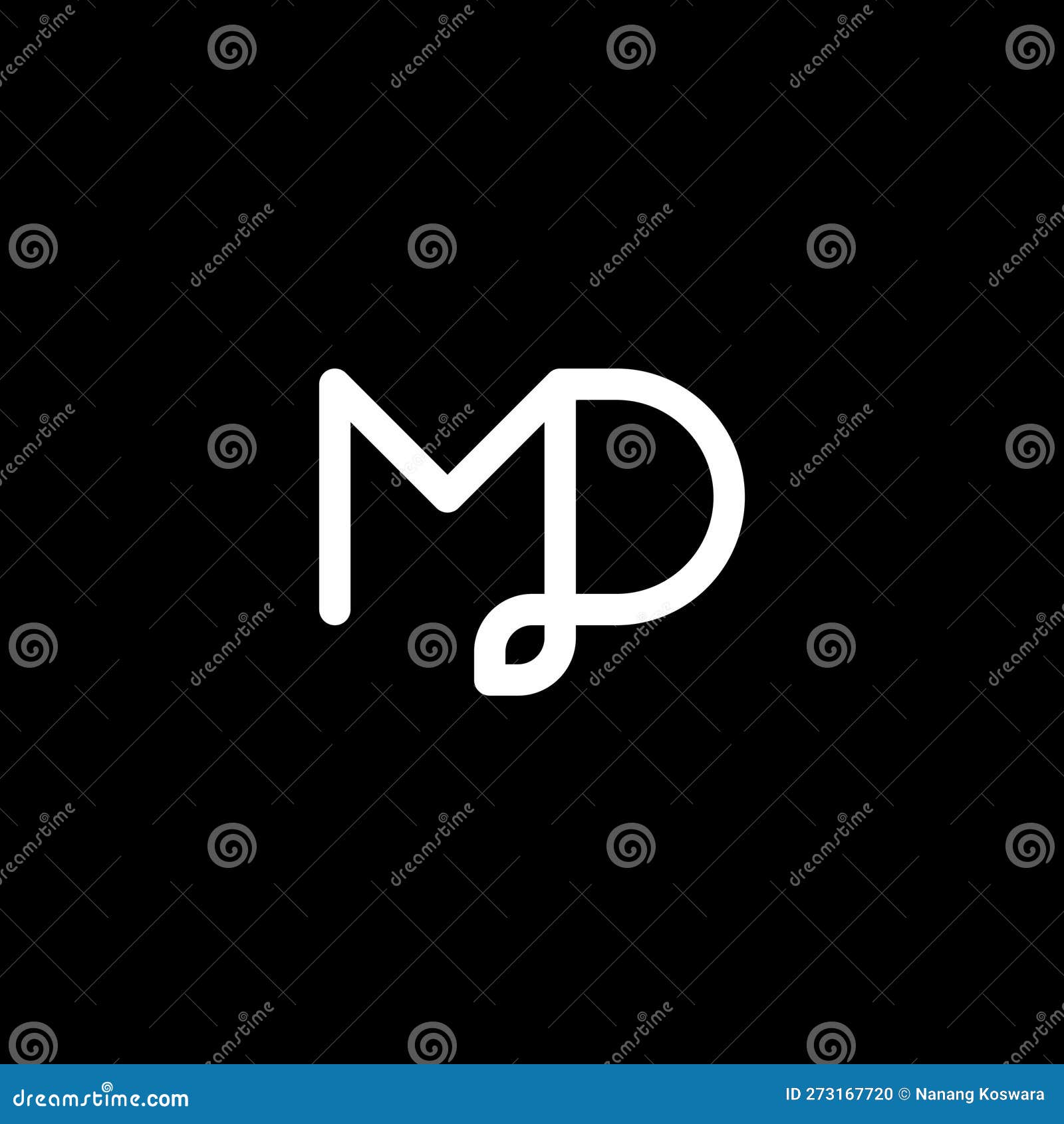 MD Logo, MD Monogram, Initial MD Logo, Letter MD Logo, Letter MD Icon ...