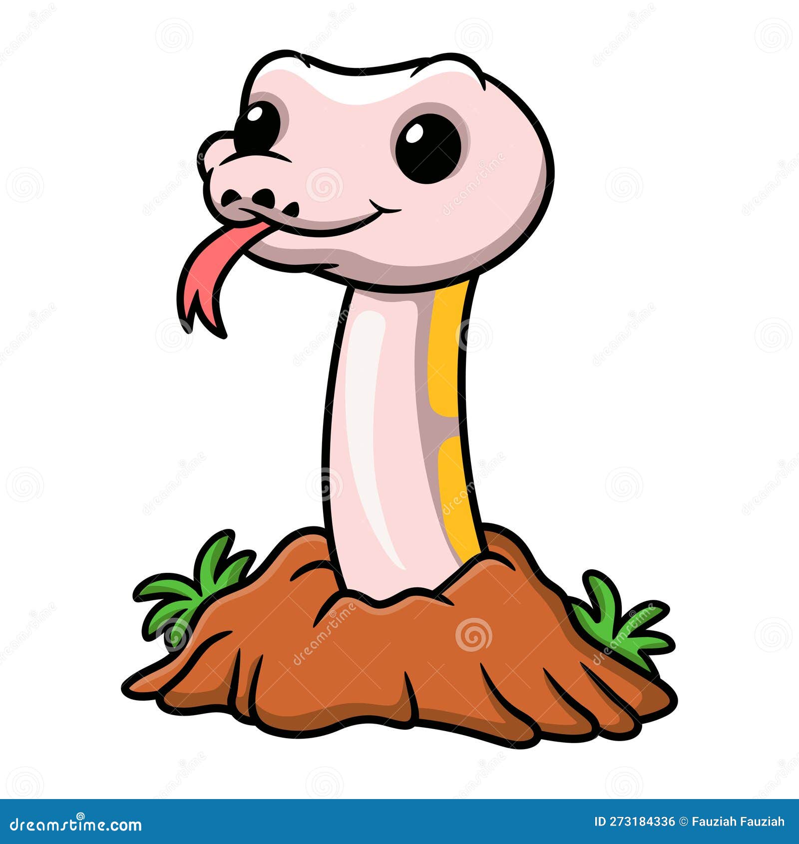 Cute Super Cinnamon Banana Ball Python Cartoon Out from Hole Stock ...