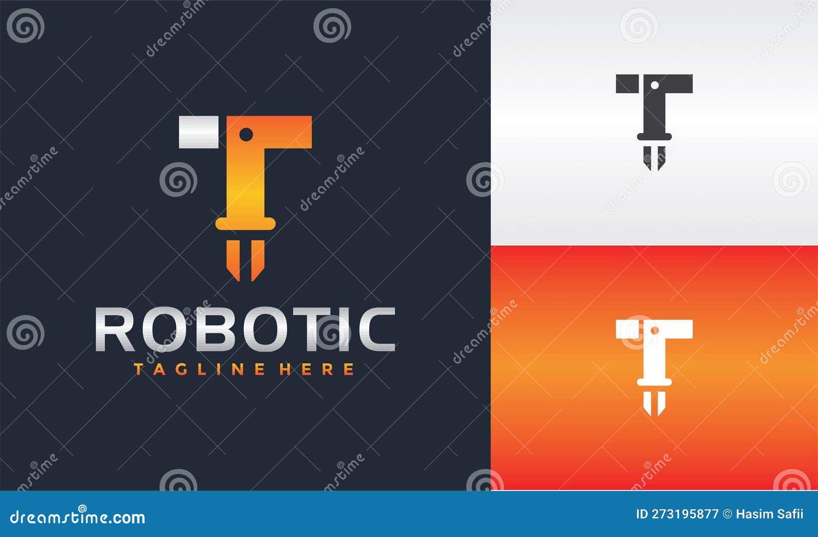 Initial T robot arm logo stock illustration. Illustration of ...