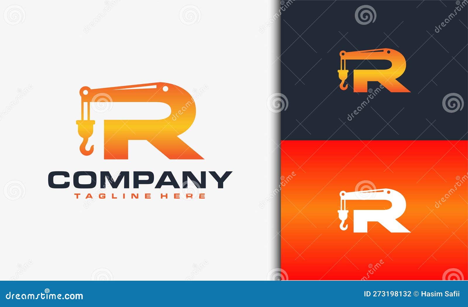 Initial R crane logo stock photo. Image of vector, lift - 273198132