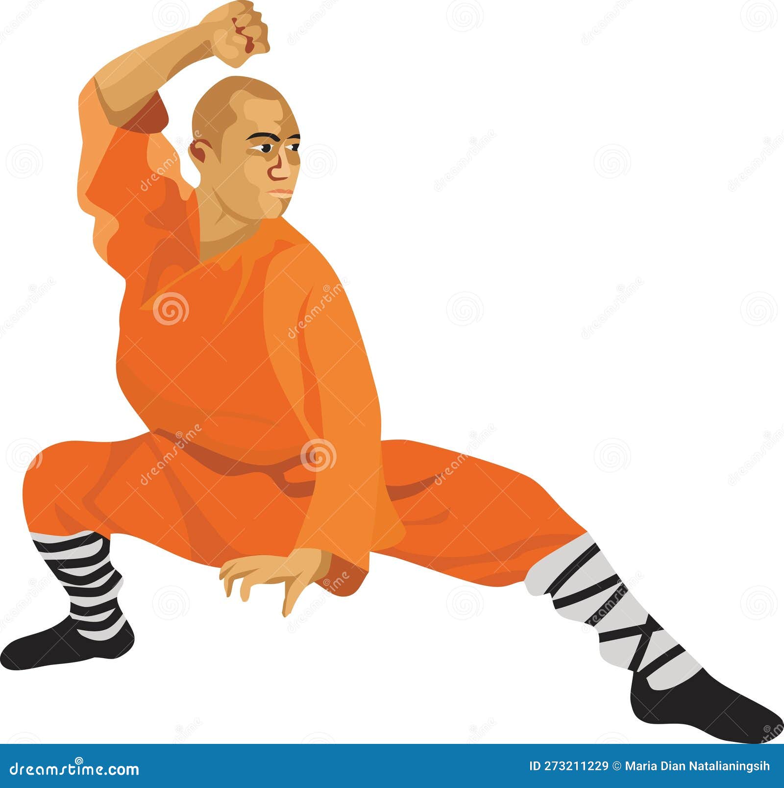 Chinese Kungfu Shaolin Bald Headed Boy Practicing Martial Arts Moves ...
