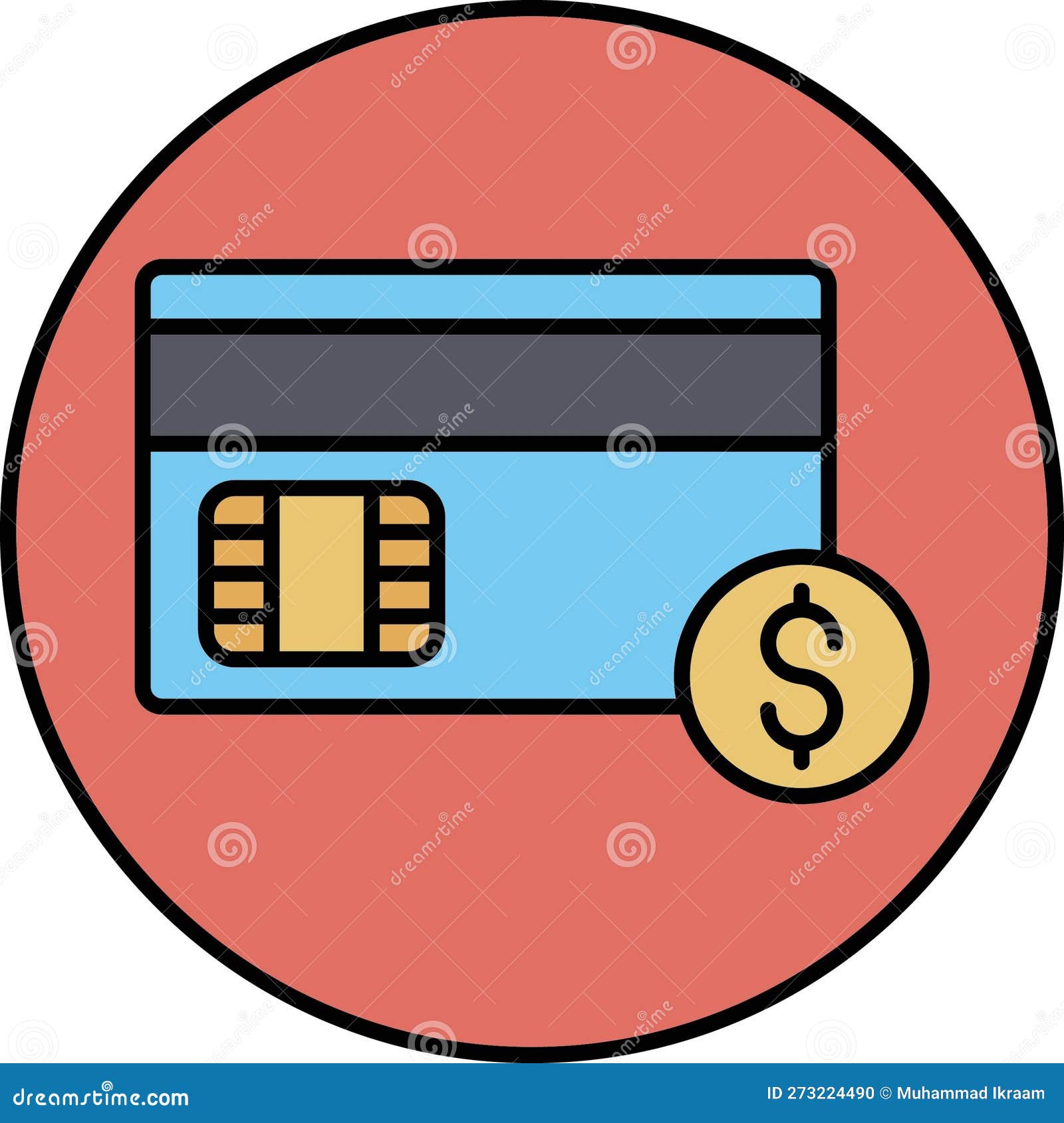 Credit Card Which Can Easily Edit or Modify Stock Illustration ...
