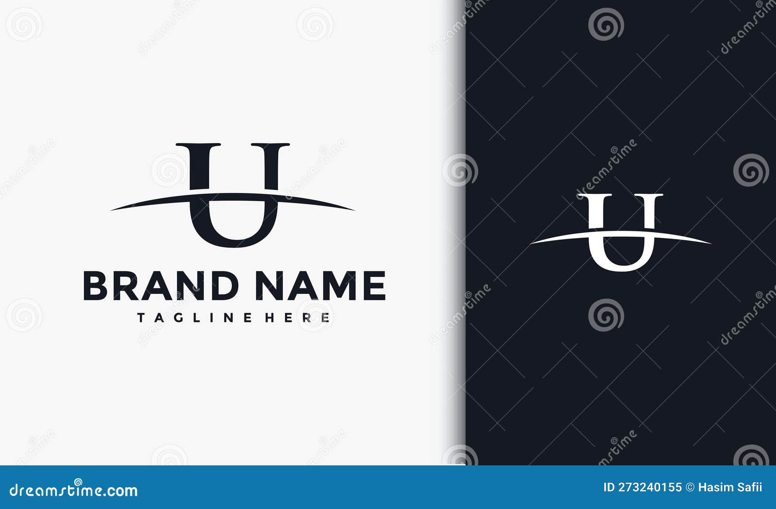 Initials U Curved Outline Logo Stock Illustration - Illustration of ...