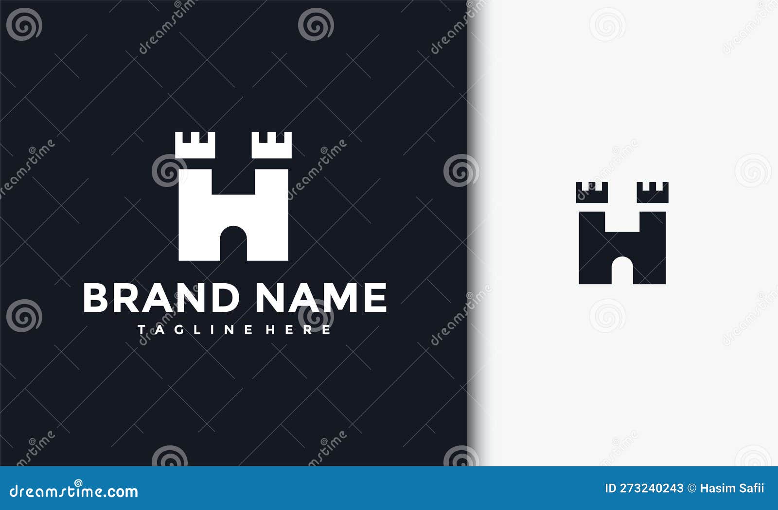 Initials H castle logo stock illustration. Illustration of company ...