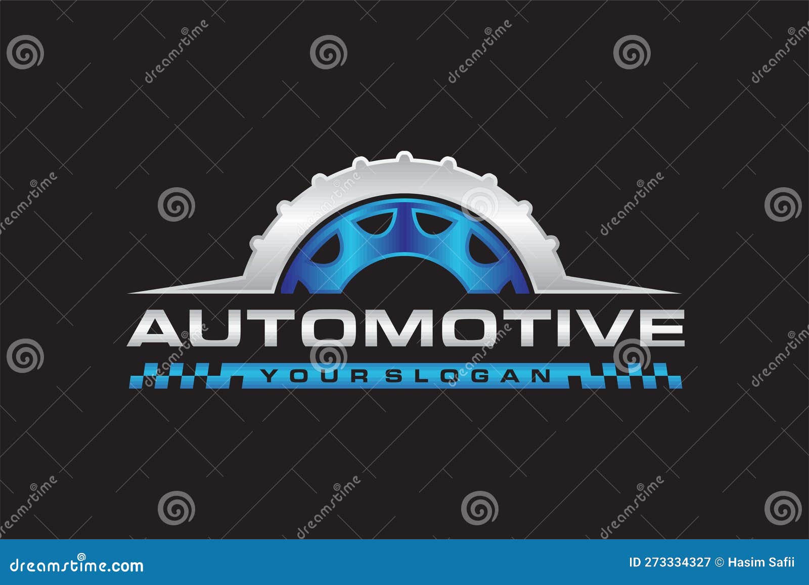 Automotive Wheel Fast Emblem Logo Stock Illustration - Illustration of ...