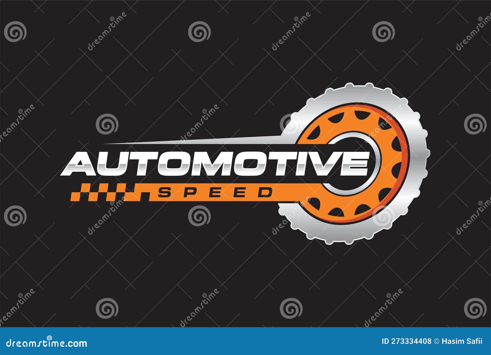 Automotive Wheel Fast Emblem Logo Stock Illustration - Illustration of ...