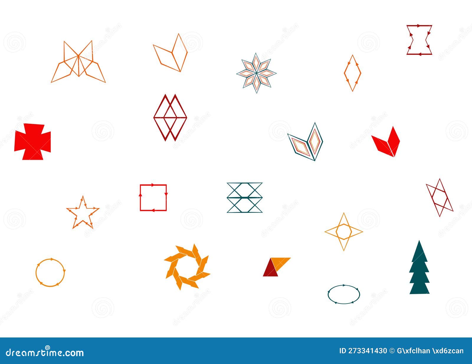 Set of Vector Geometric Shapes Stock Vector - Illustration of design ...