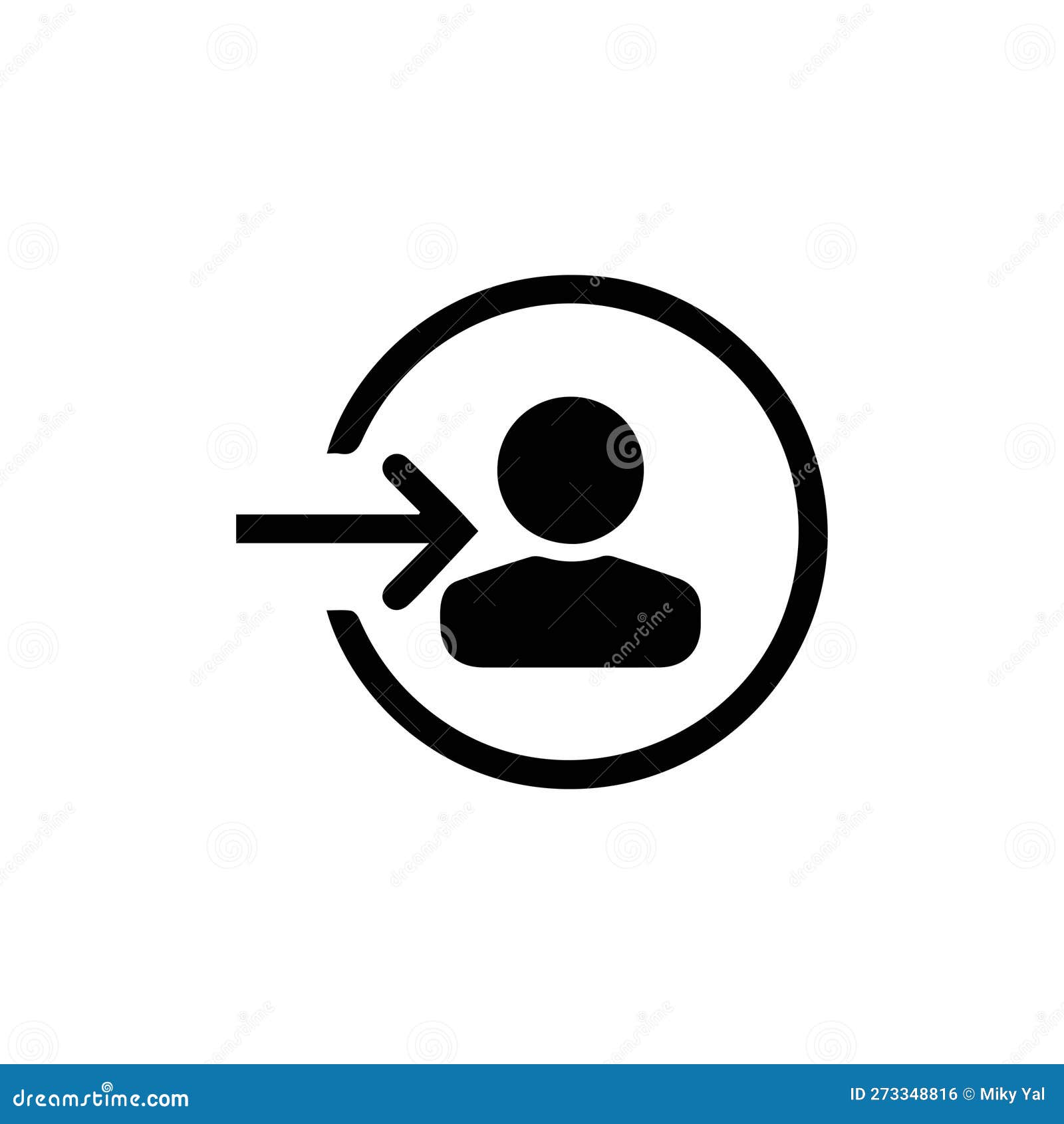 Login Icon in Trendy Flat Style Isolated on White Background, Flat ...