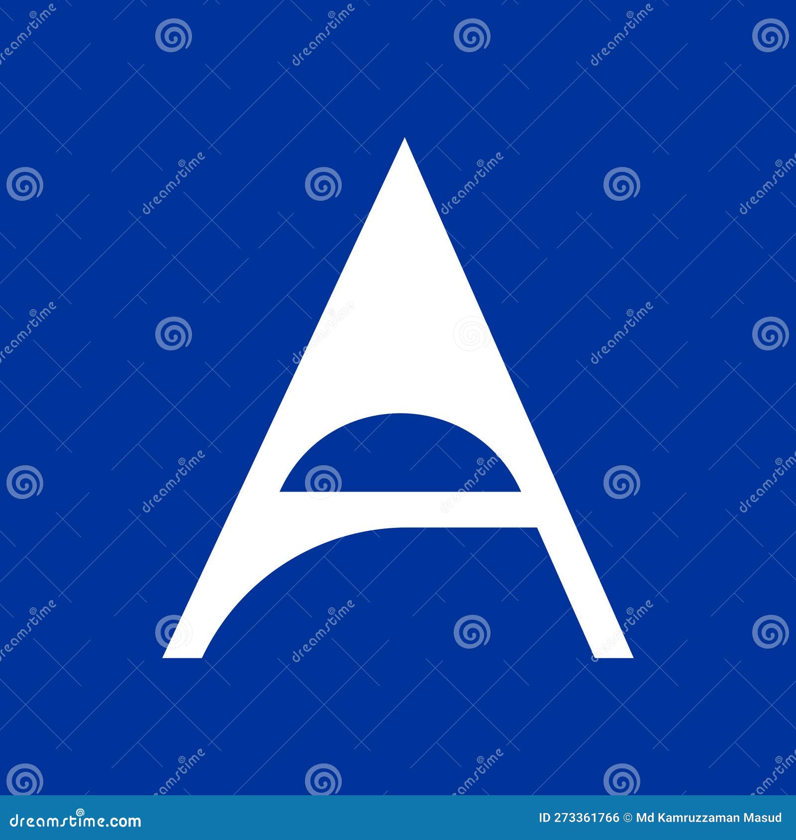 Letter a Typography Logo Design Template Element. White Letter a Text T ...