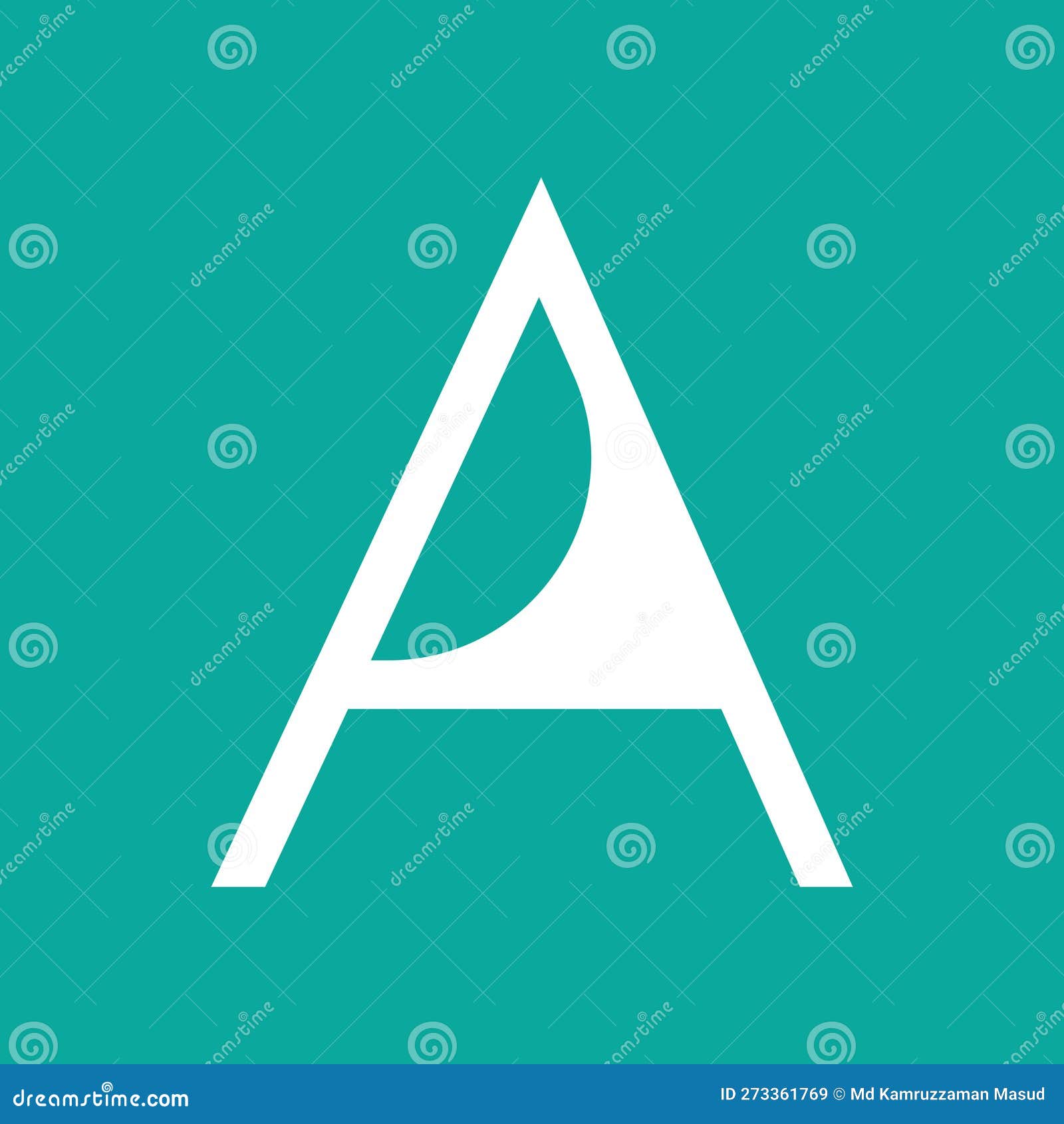 Letter a Typography Logo Design Template Element. White Letter a Text T ...