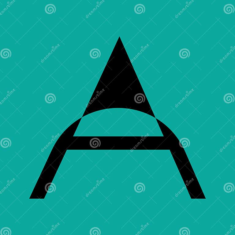 Letter a Typography Logo Design Template Element. Black Letter a Text T ...