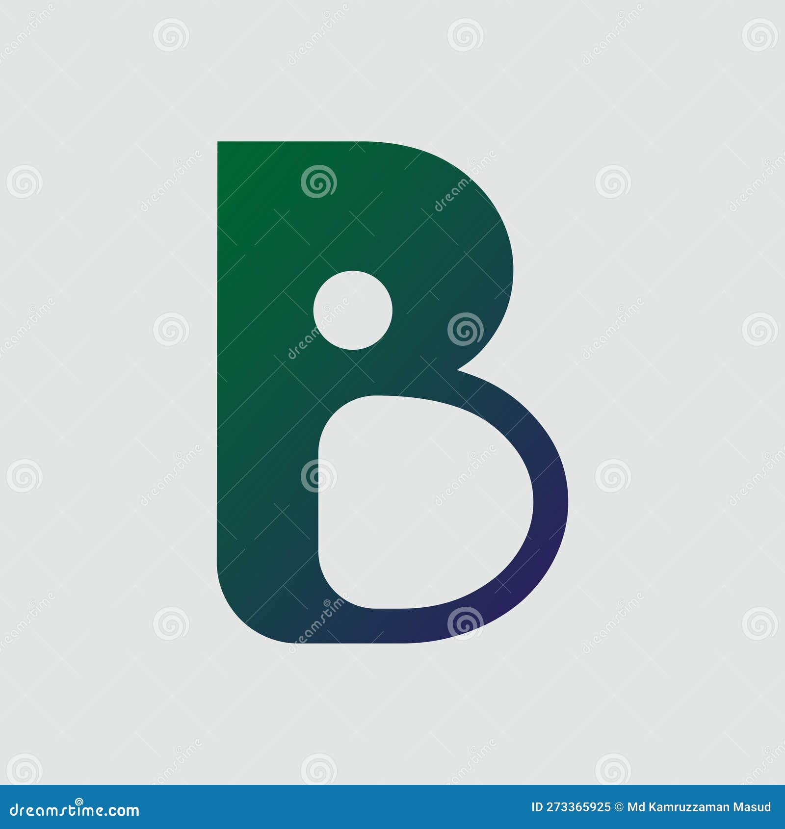 Letter B Typography Logo Design Template Element. Gradient Color Letter ...