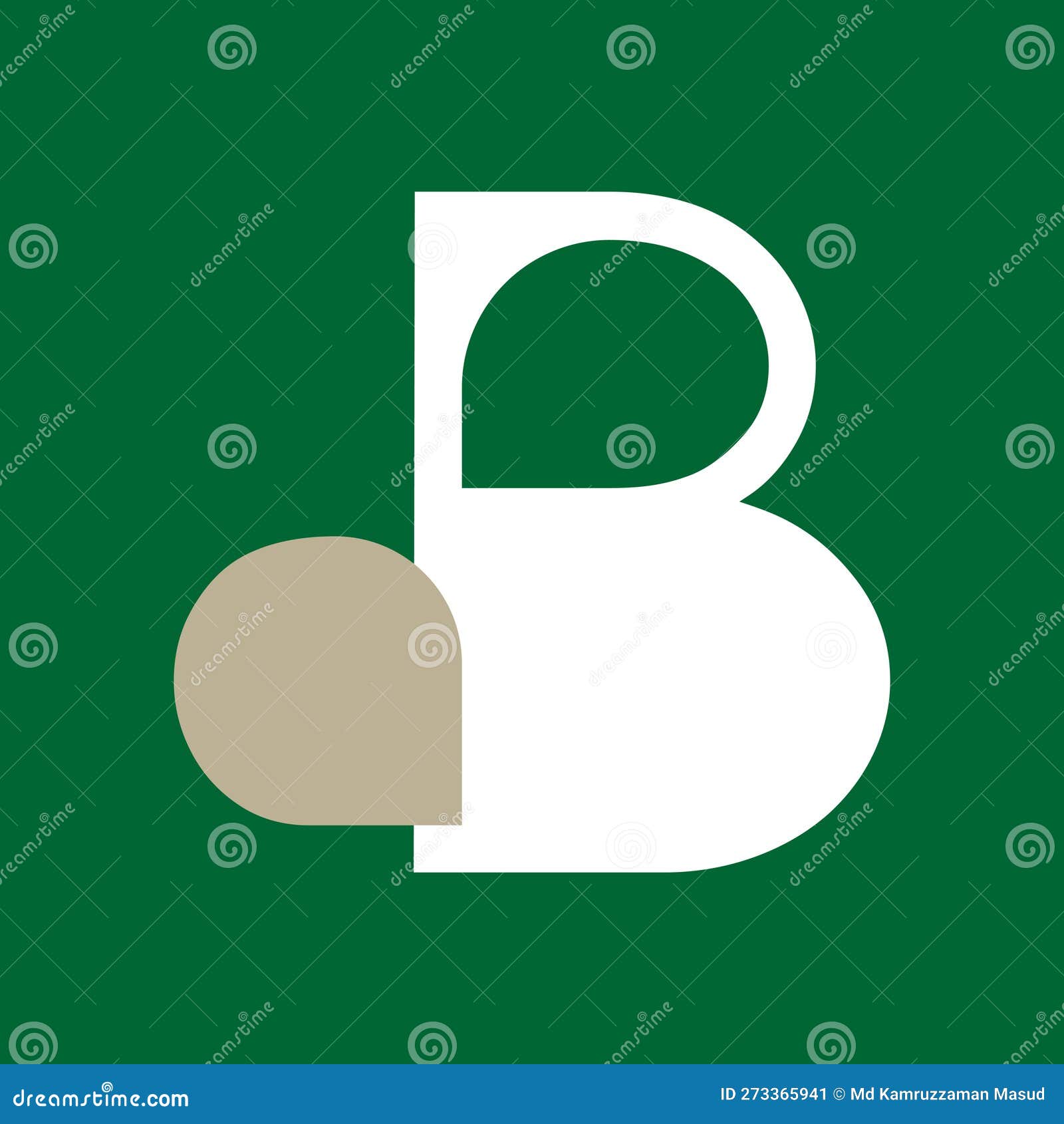 Letter B Typography Logo Design Template Element. White Letter B Text T ...