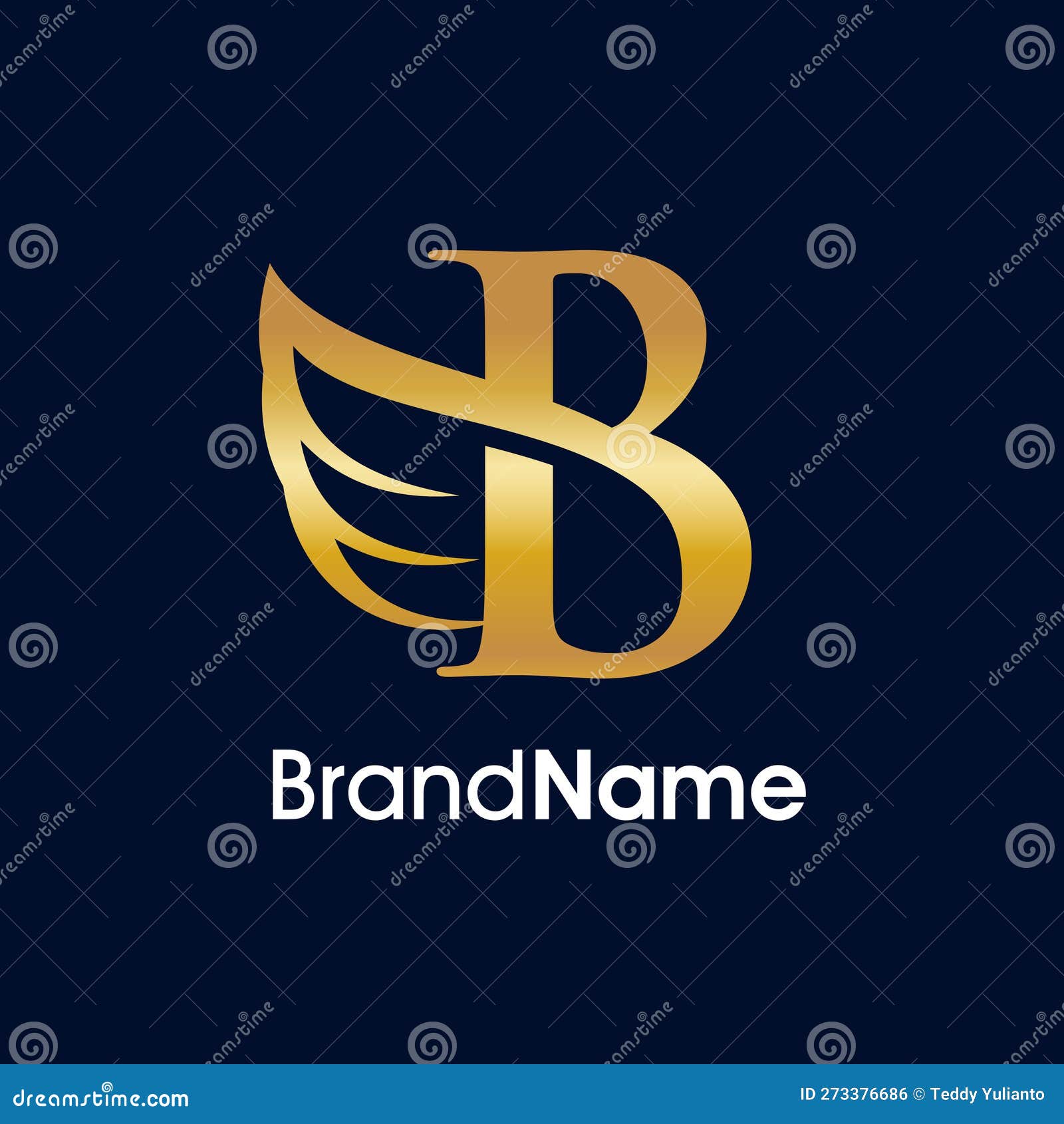 Elegant Initial B Wing Logo Stock Vector - Illustration of corporate ...