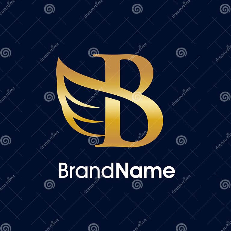 Elegant Initial B Wing Logo Stock Vector - Illustration of corporate ...