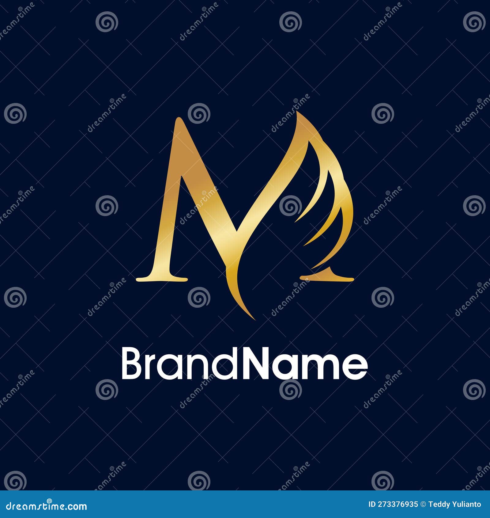 Elegant Initial M Wing Logo Stock Vector - Illustration of investment ...